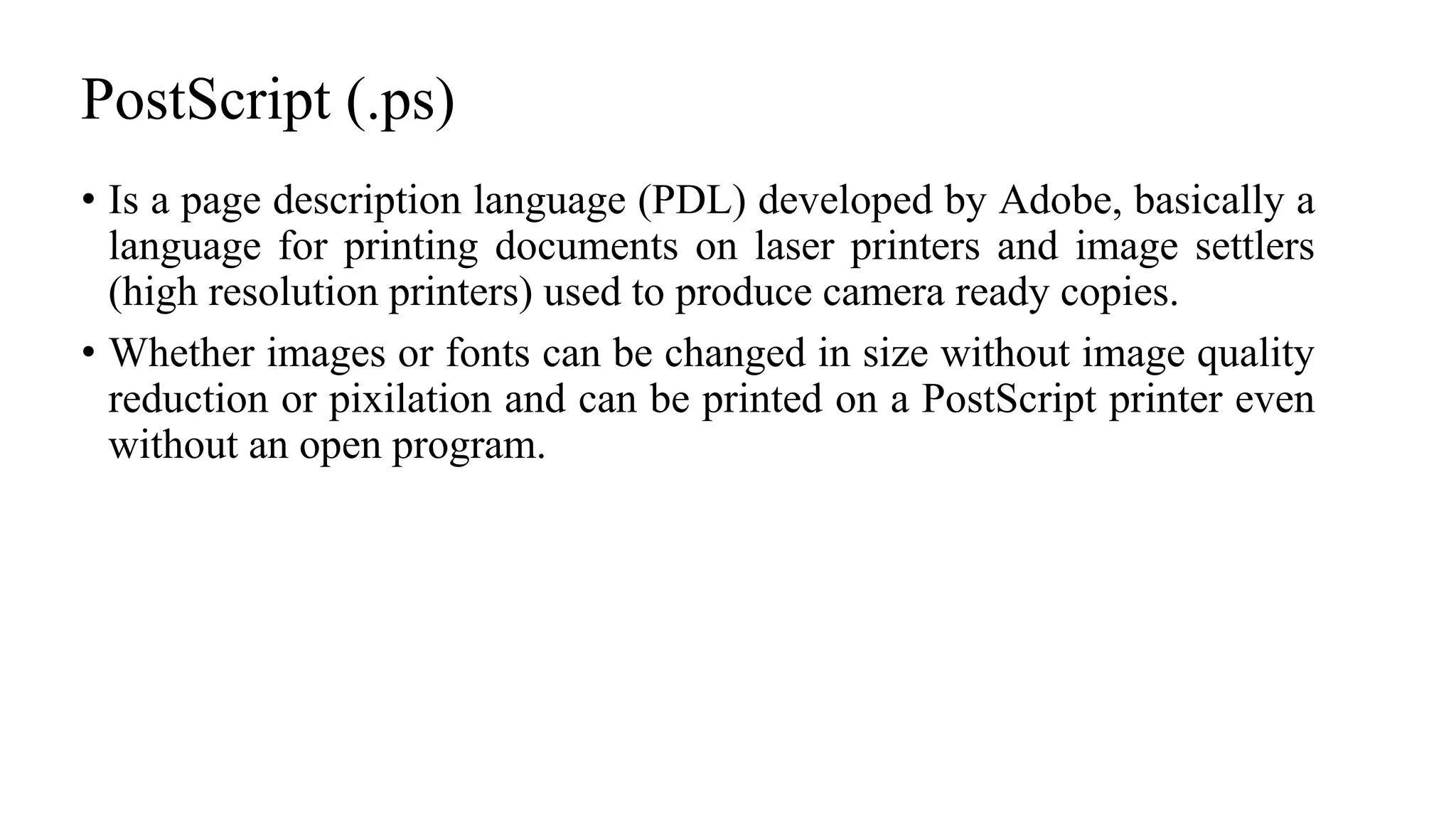 CG presentation image file formats and its types | PPTX