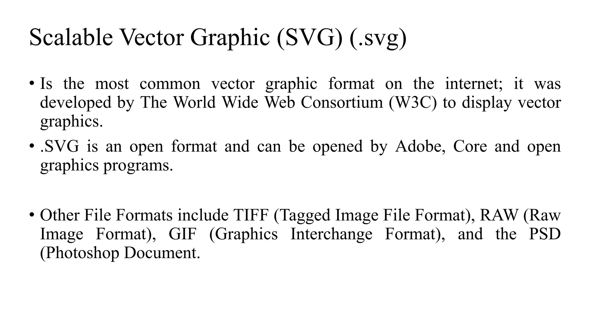 CG presentation image file formats and its types | PPTX
