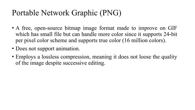 CG presentation image file formats and its types | PPTX | Graphics ...
