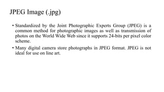 CG presentation image file formats and its types | PPTX