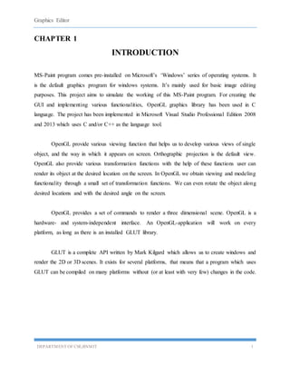 COMPUTER GRAPHICS PROJECT REPORT | PDF