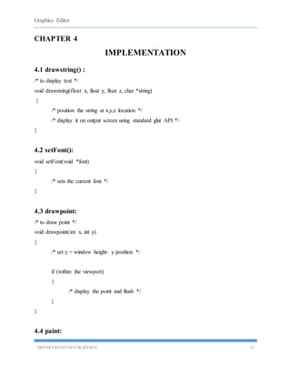 COMPUTER GRAPHICS PROJECT REPORT | PDF
