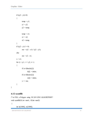 COMPUTER GRAPHICS PROJECT REPORT | PDF
