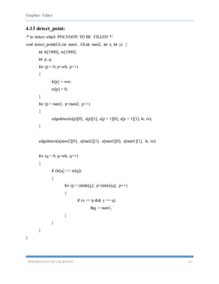 COMPUTER GRAPHICS PROJECT REPORT | PDF