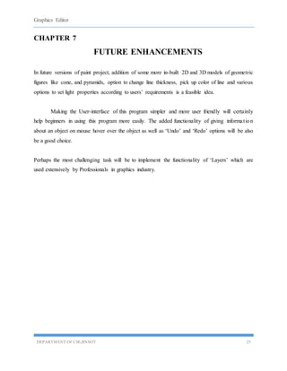 COMPUTER GRAPHICS PROJECT REPORT | PDF