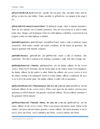 COMPUTER GRAPHICS PROJECT REPORT | PDF