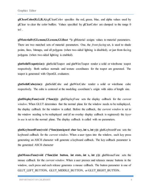 COMPUTER GRAPHICS PROJECT REPORT | PDF