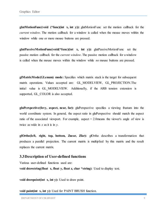 COMPUTER GRAPHICS PROJECT REPORT | PDF