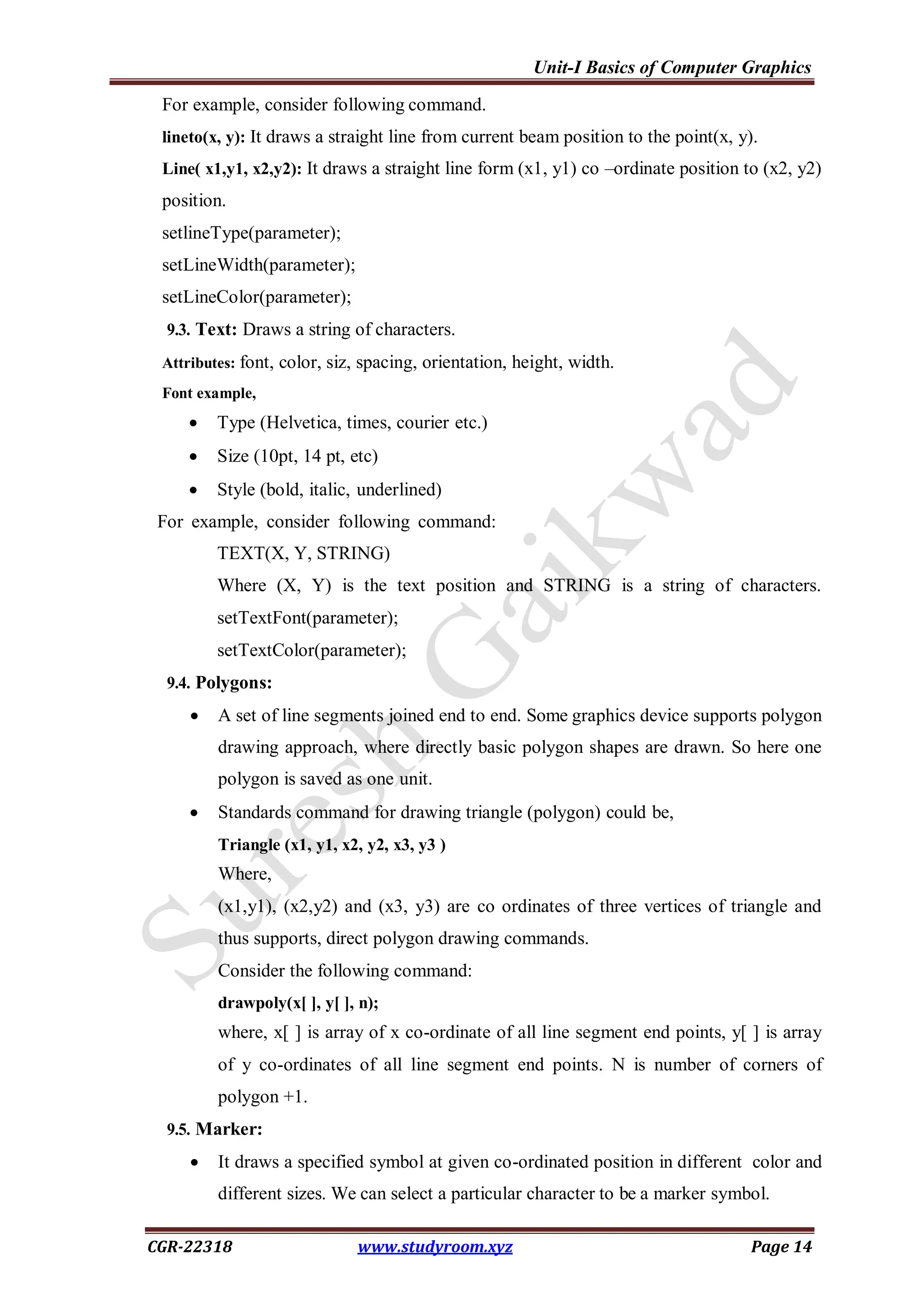 CGR-Unit-1 Basics of Computer Graphics.pdf