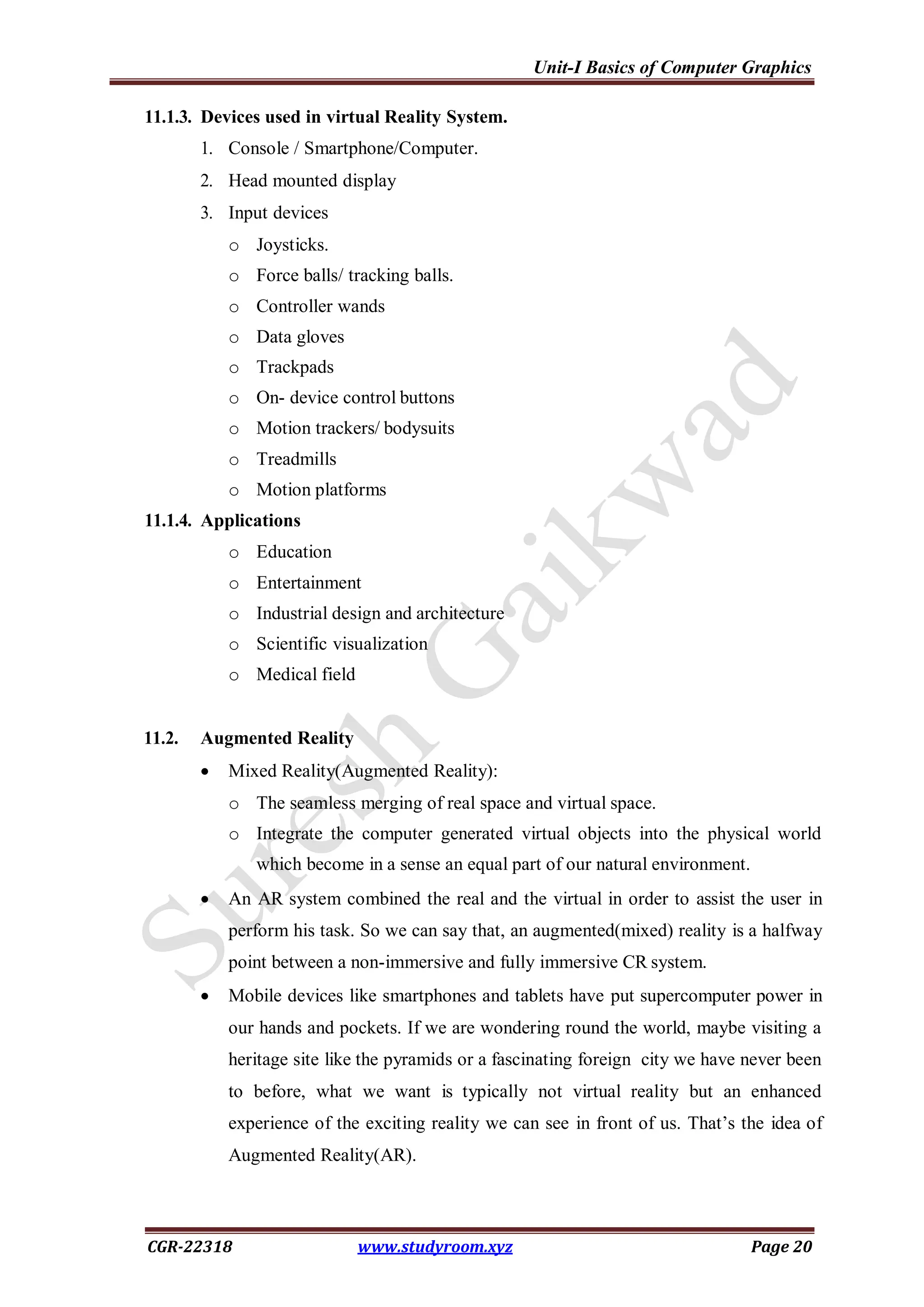 CGR-Unit-1 Basics of Computer Graphics.pdf
