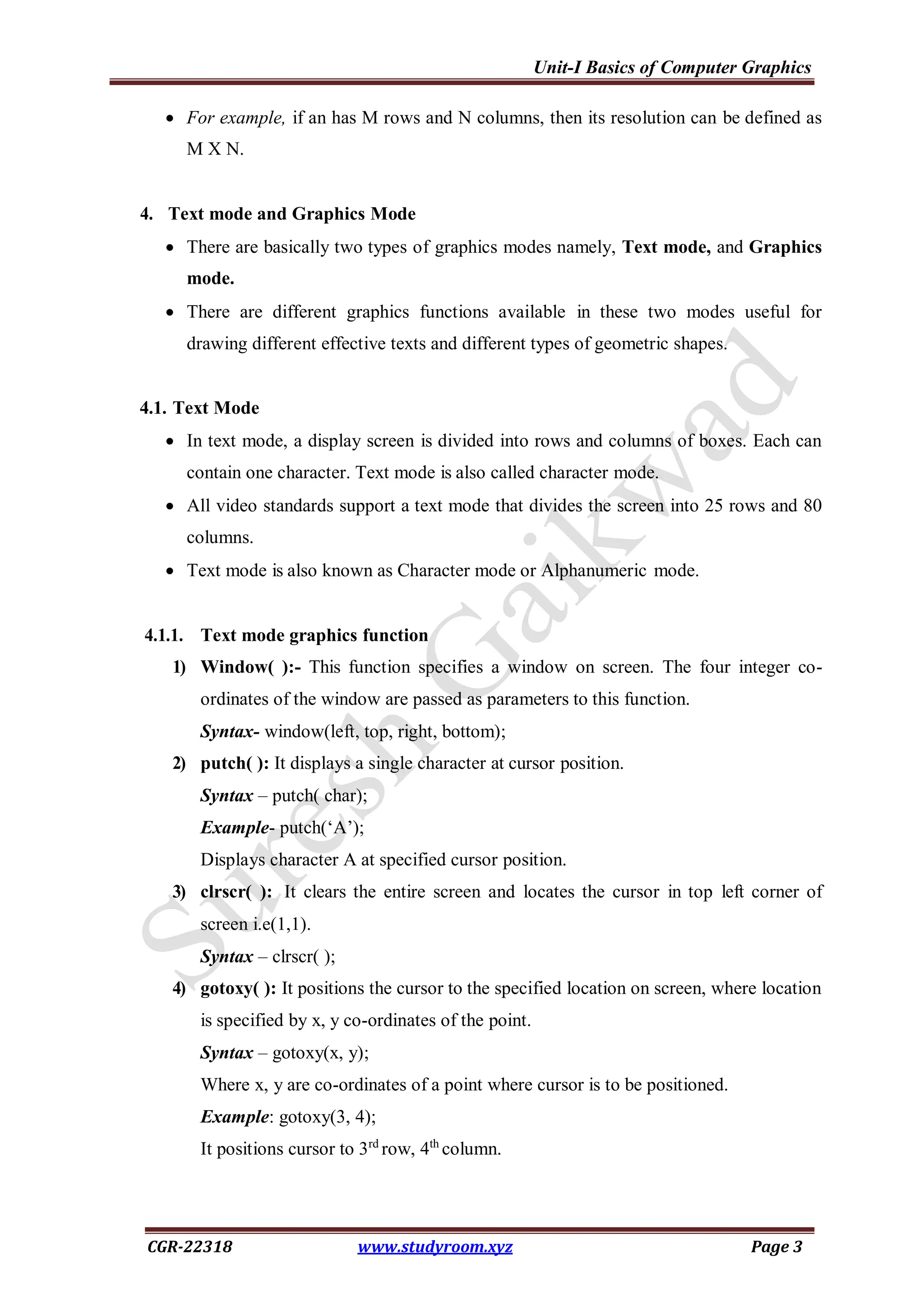 CGR-Unit-1 Basics of Computer Graphics.pdf
