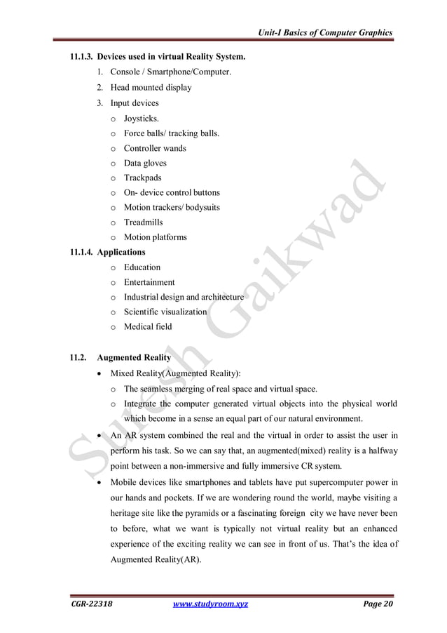 CGR-Unit-1 Basics of Computer Graphics.pdf | Computing | Technology & Computing