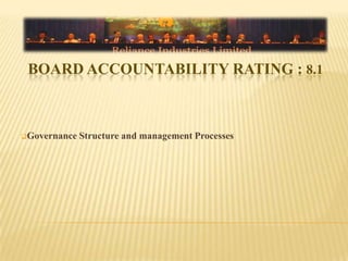 CG rating of reliance industries | PPTX