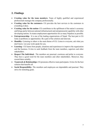 CG report | PDF