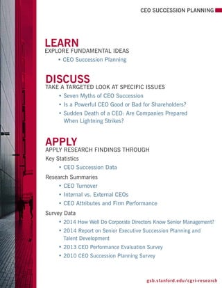 CEO Succession Planning: A Guide to Understanding Concepts of Corporate ...