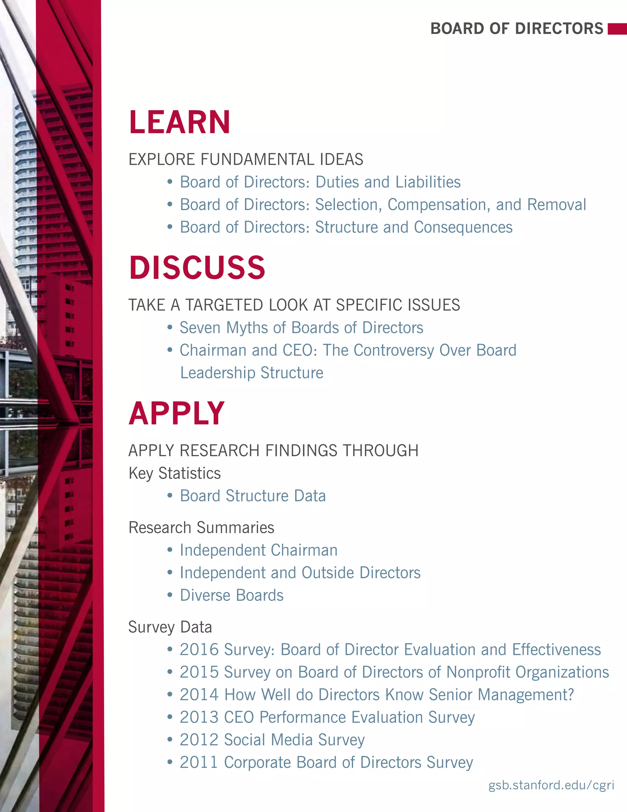 Board of Directors: A Guide to Understanding Concepts of Corporate ...