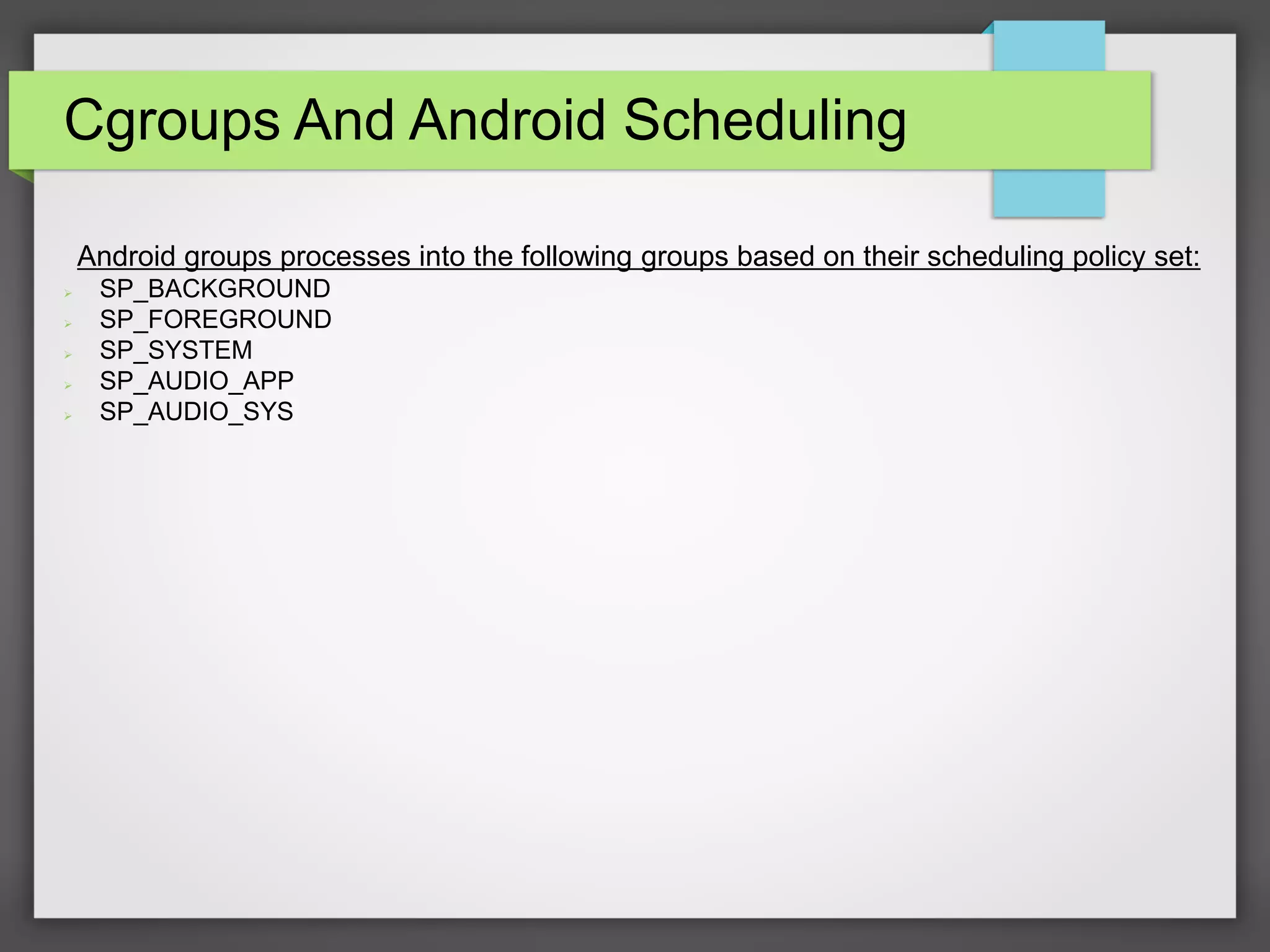 Cgroups in android | PDF