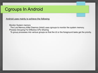 Cgroups in android | PDF