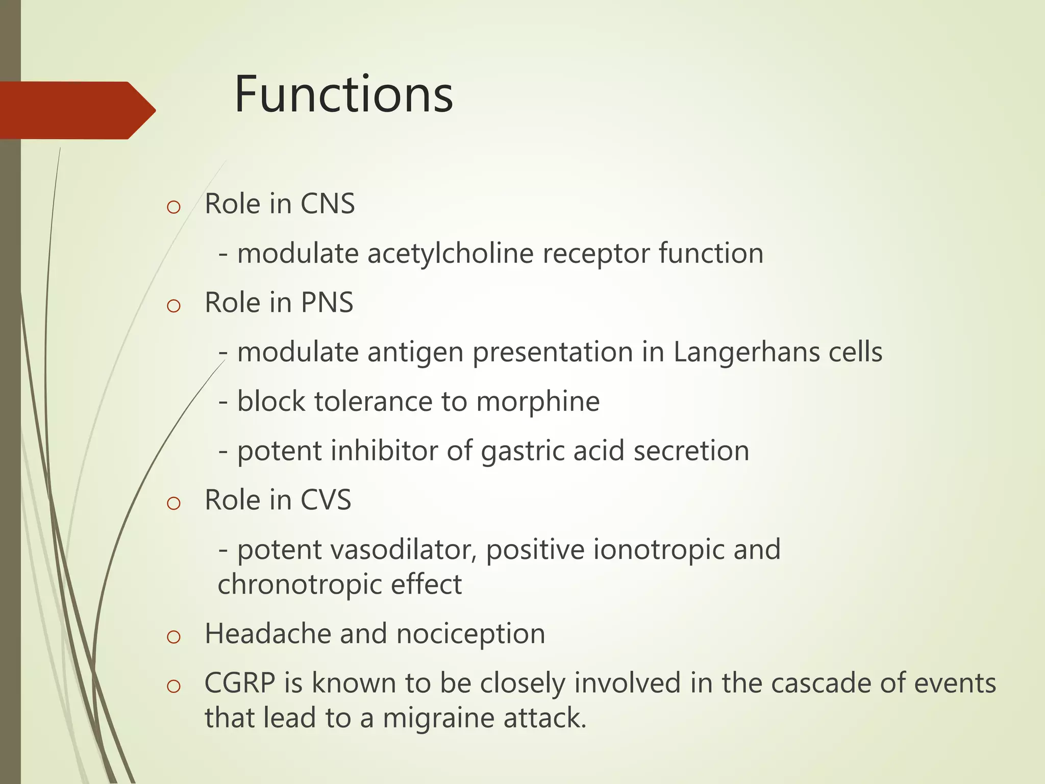 Cgrp calcitonin gene related peptide | PPTX