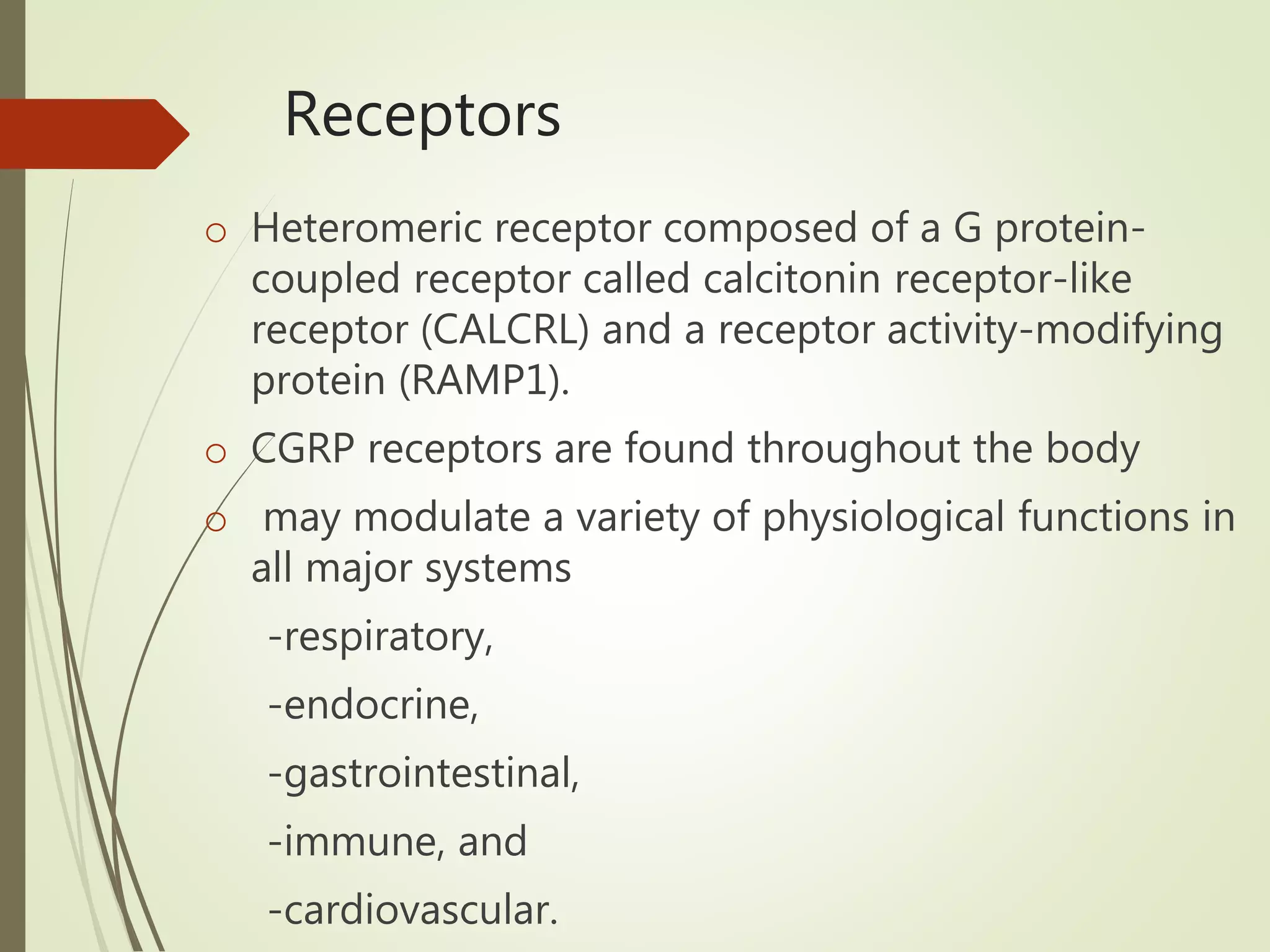 Cgrp calcitonin gene related peptide | PPTX