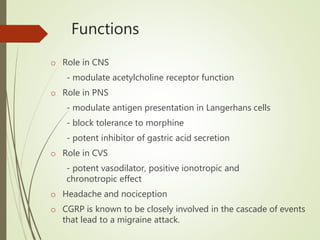 Cgrp calcitonin gene related peptide | PPTX