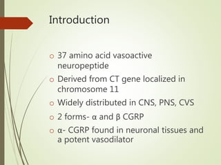 Cgrp calcitonin gene related peptide | PPTX