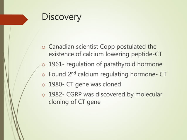 Cgrp calcitonin gene related peptide | PPTX
