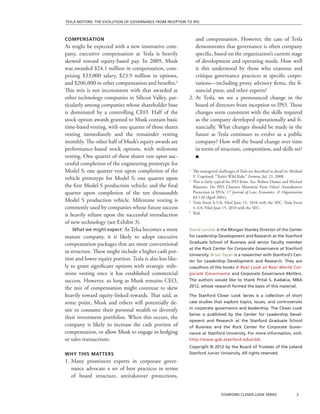 Tesla Motors: The Evolution of Governance from Inception to IPO | PDF