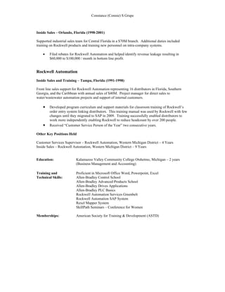 Connie Grupe Resume | DOC