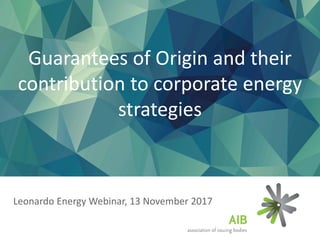 The value of Guarantees of Origin: empowering consumers in the energy ...