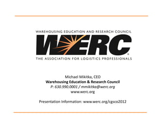 Benchmarking & Best Practices - Increasing Productivity & Warehouse Efficiency | PDF