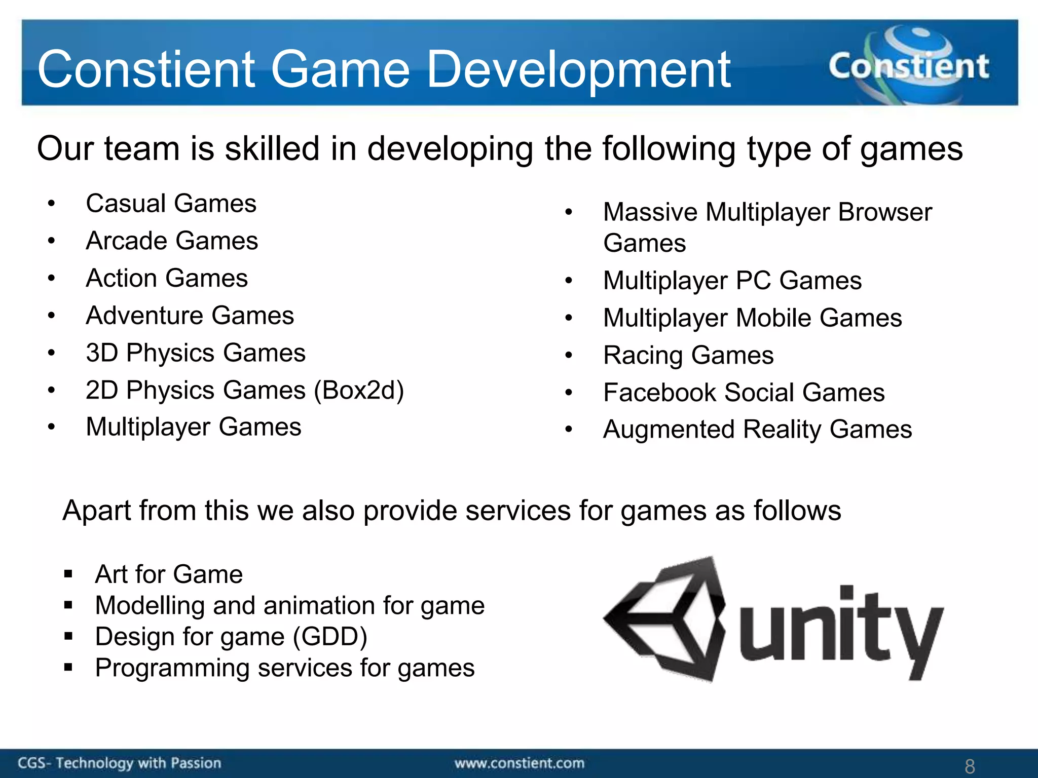 Constient global solution- web application development | PPTX