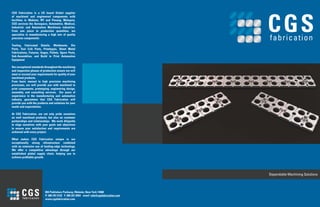CGS Fabrication Brochure - John Sheehan | PDF