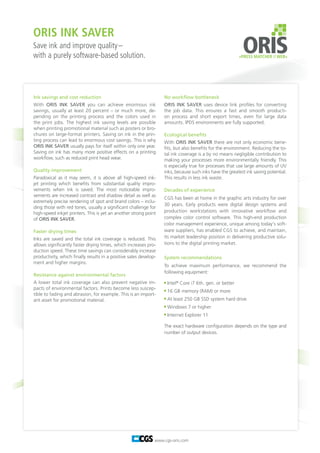 CGS ORIS Ink Saver | PDF