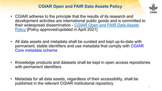 CGSpace and PRMS Information Session | PPTX