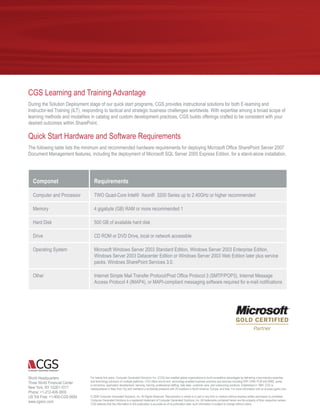 CGS-Microsoft SharePoint Quickstarts | PDF