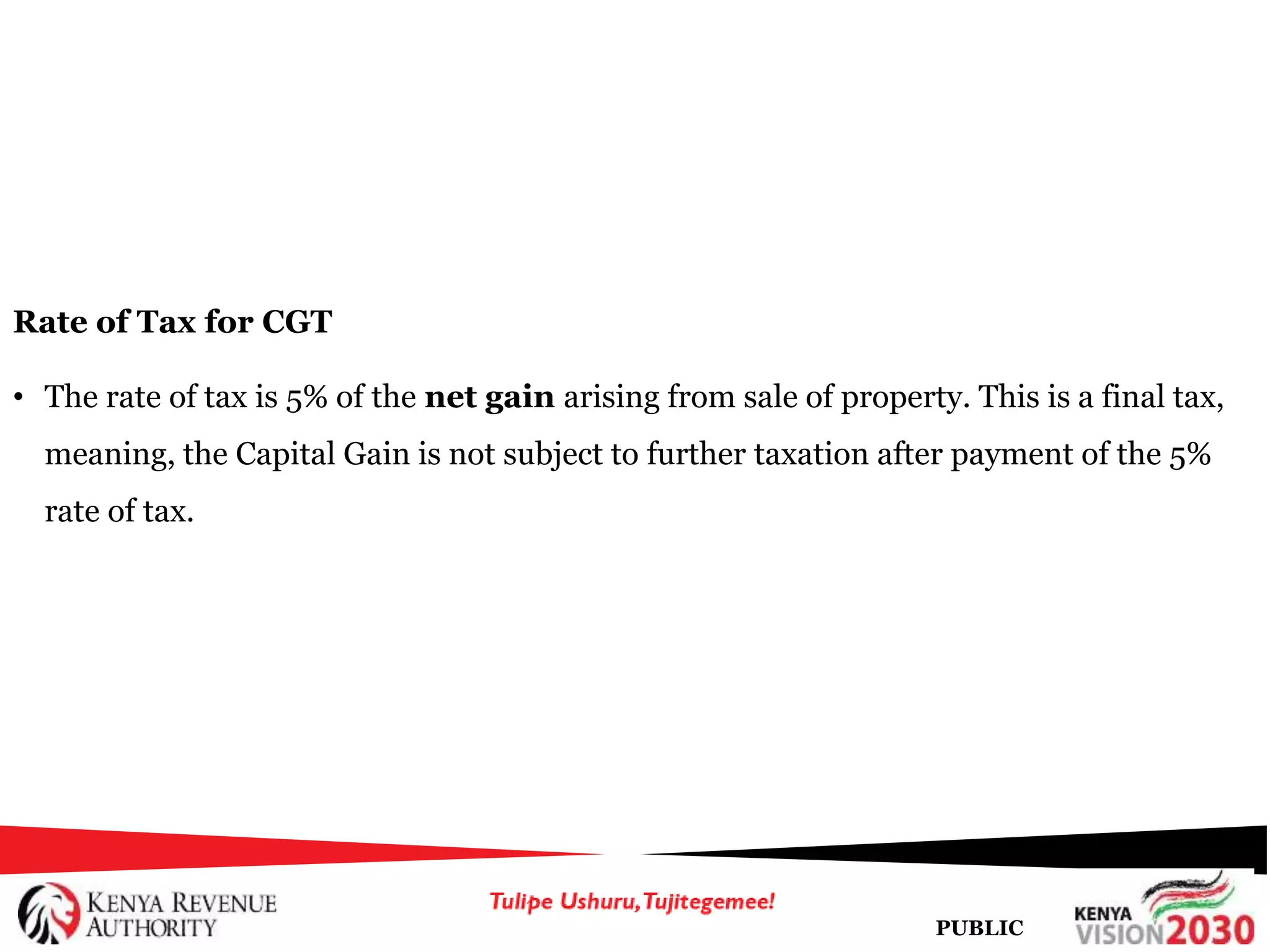 CGT intro | PPTX | Personal Taxes | Personal Finance