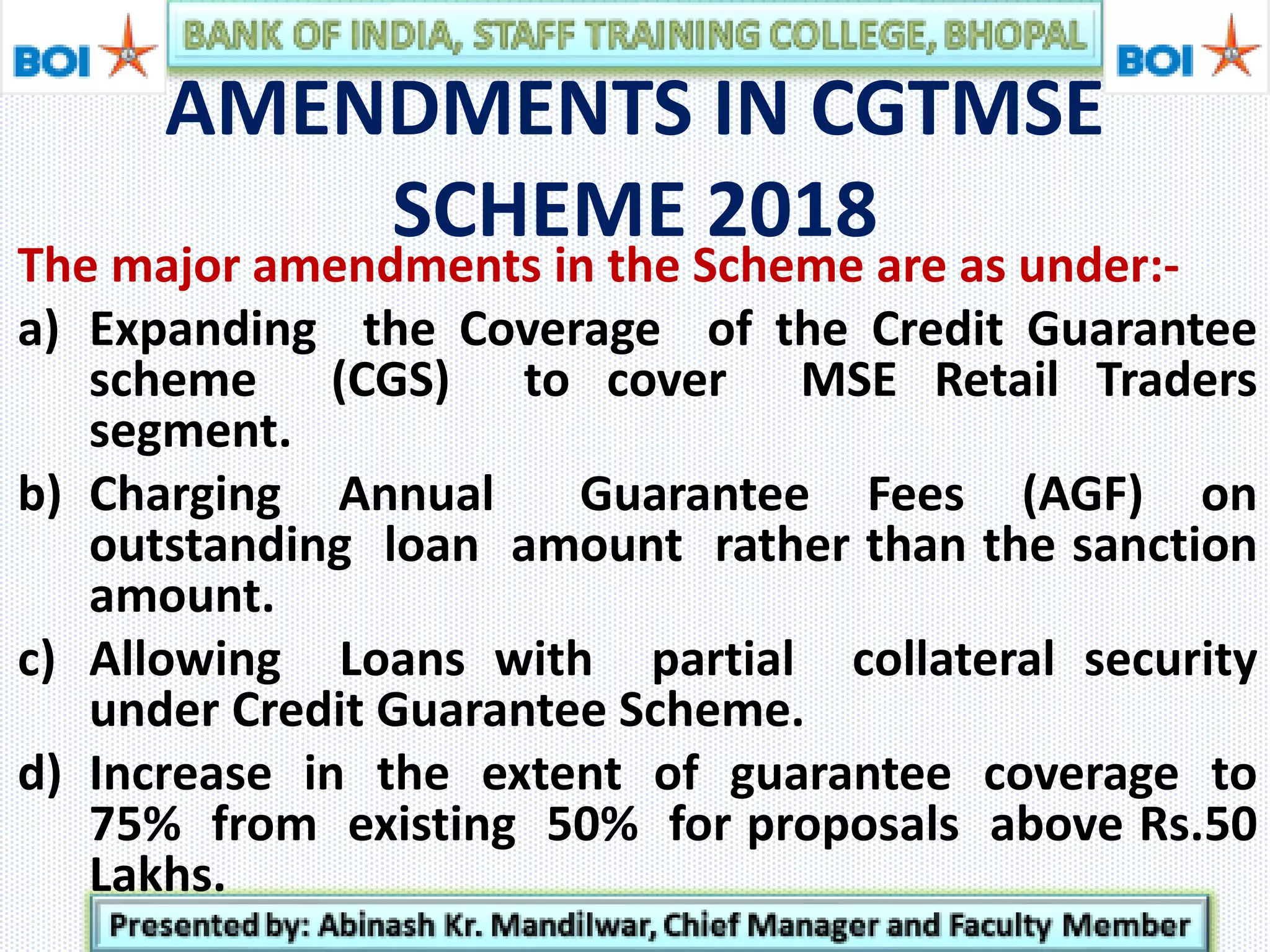 CGTMSE & other loan guarantee schemes | PDF