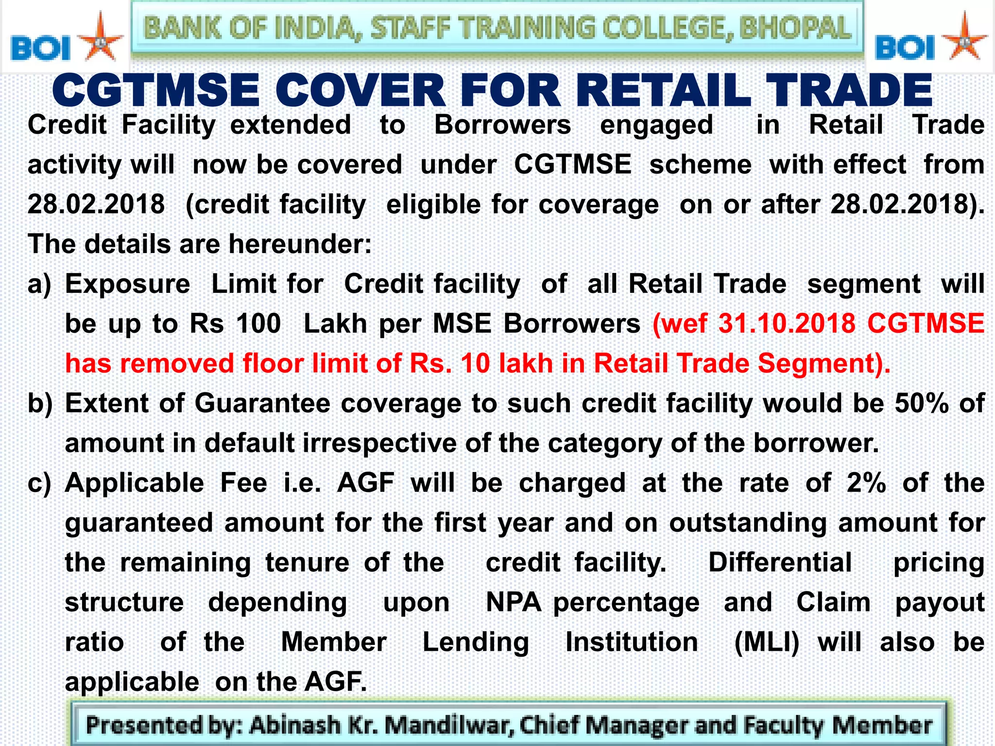 CGTMSE & other loan guarantee schemes | PDF