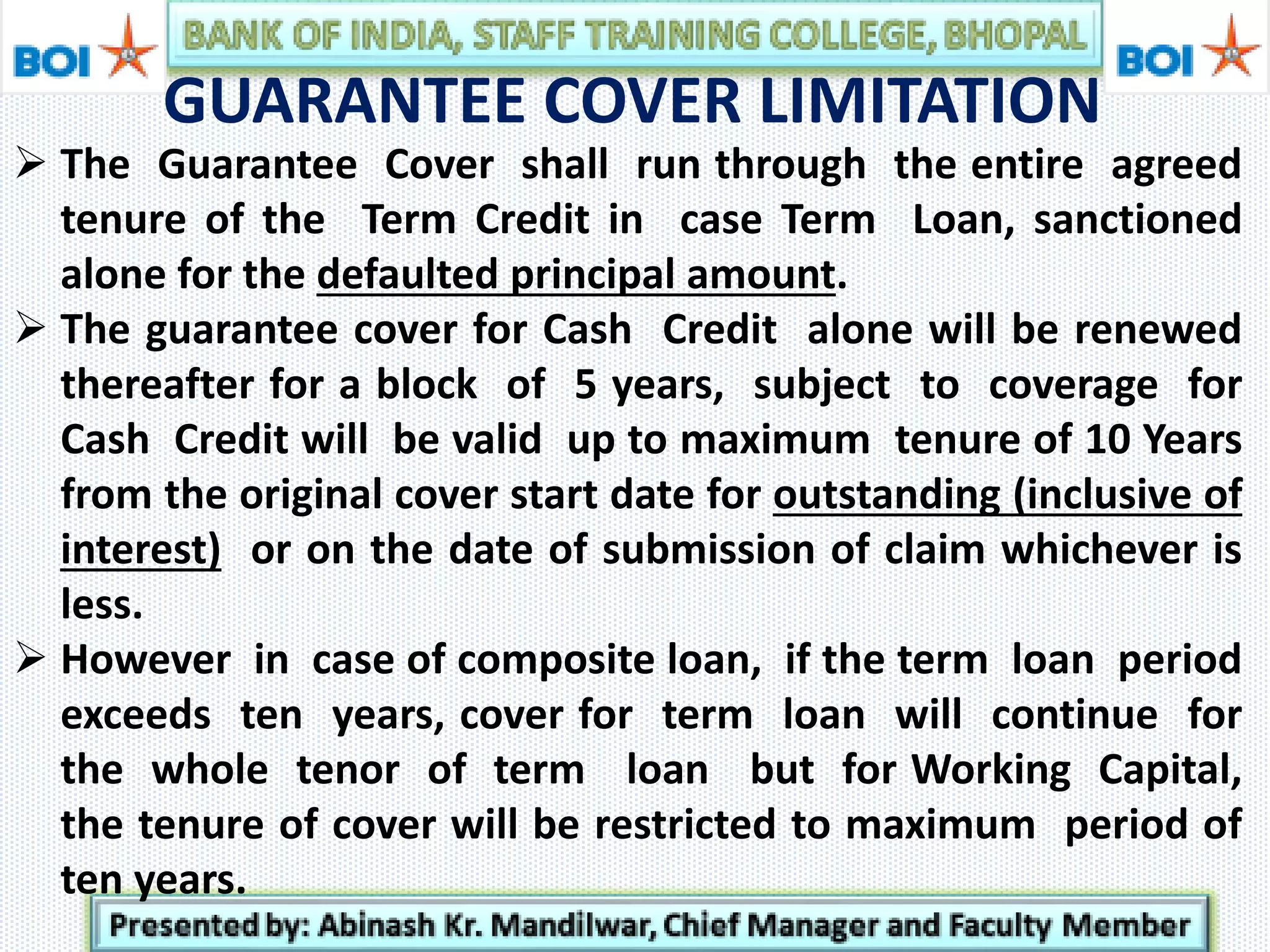 CGTMSE & other loan guarantee schemes | PDF