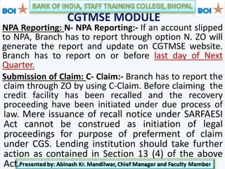 CGTMSE & other loan guarantee schemes | PDF