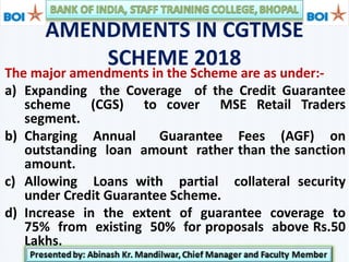 CGTMSE & other loan guarantee schemes | PDF
