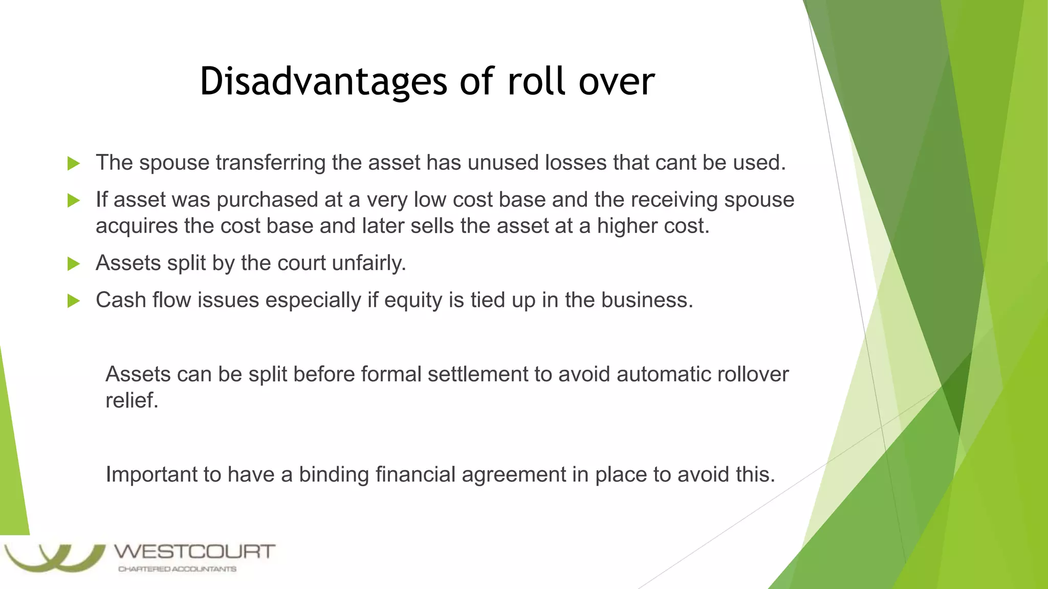 CGT rollover relief on marriage breakdown | Family Business Accountants ...