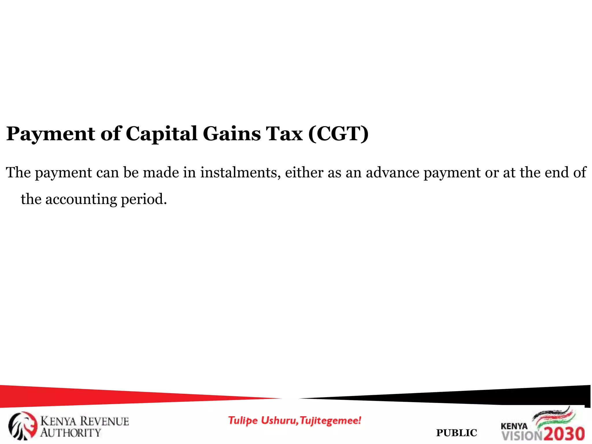 CGT payments | PPT