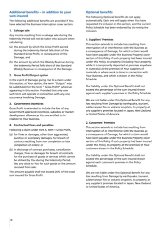 CGU Business Pack PDS (Product Disclosure Statement / Policy Wording) | PDF