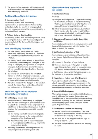 CGU Business Pack PDS (Product Disclosure Statement / Policy Wording) | PDF