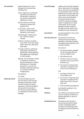 CGU Business Pack PDS (Product Disclosure Statement / Policy Wording) | PDF