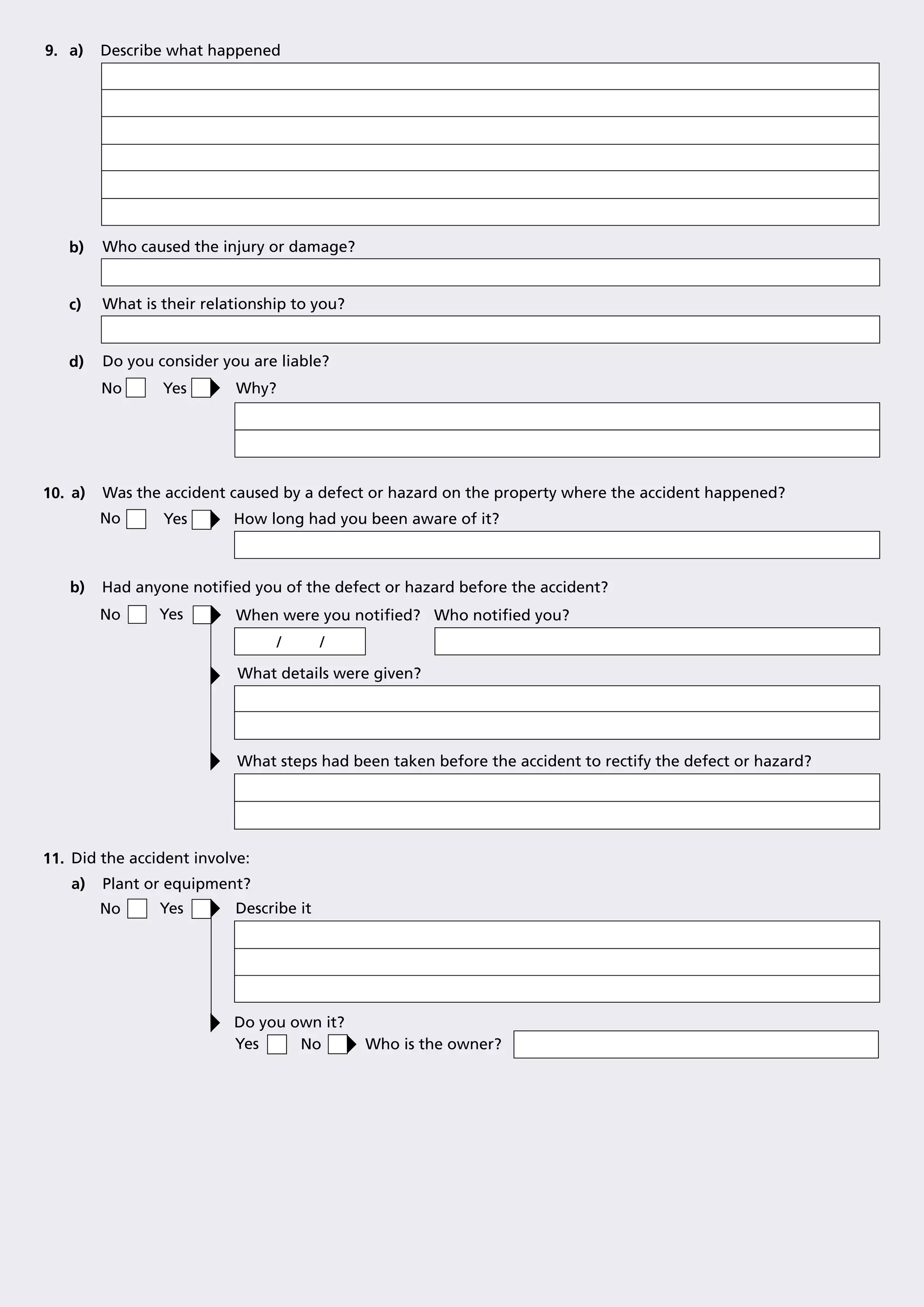 CGU Liability Incident Report Form | PDF