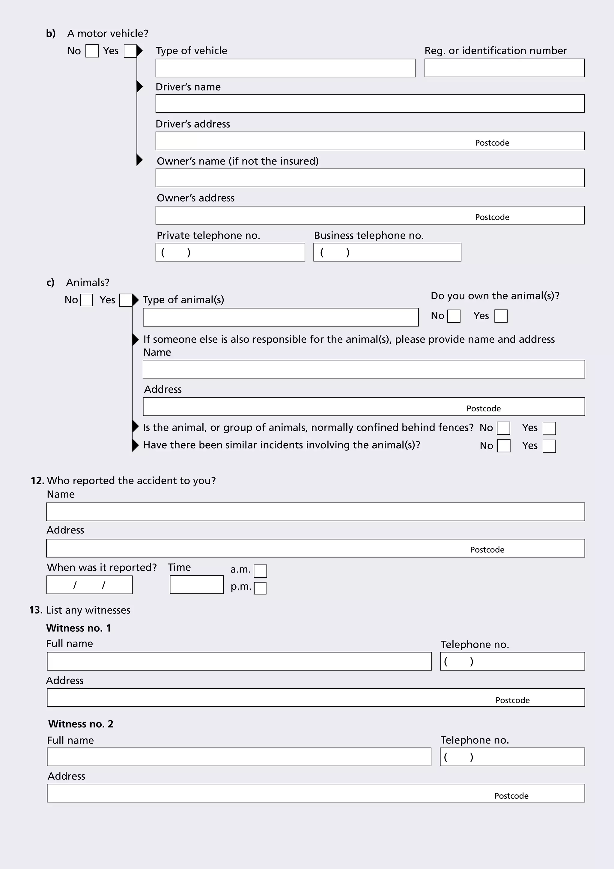 CGU Liability Incident Report Form | PDF