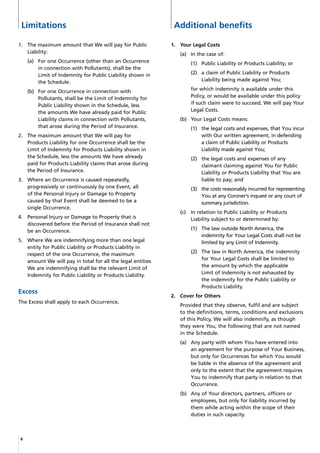 CGU Liability PDS (Product Disclosure Statement / Policy Wording) | PDF